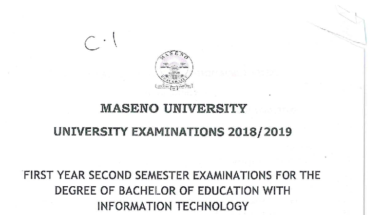 UCI 101: Fundamentals of Information Technology Exam Paper 2018 - Studocu