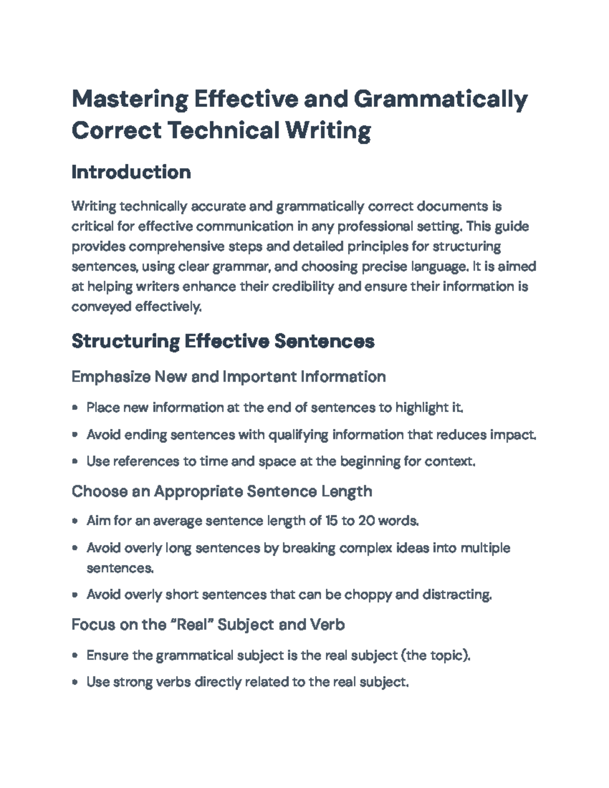 Mastering Technical Writing: Principles for Clarity & Precision ...