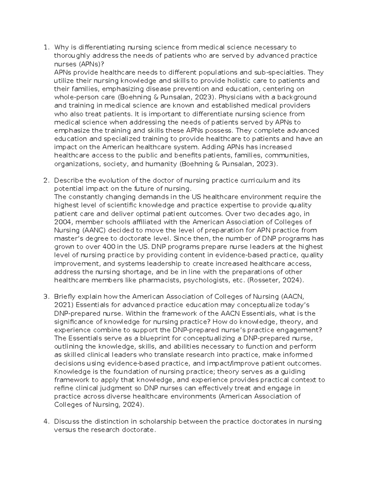 Disc1 - Module 1 Discussion on Nursing Science & DNP Evolution - Studocu