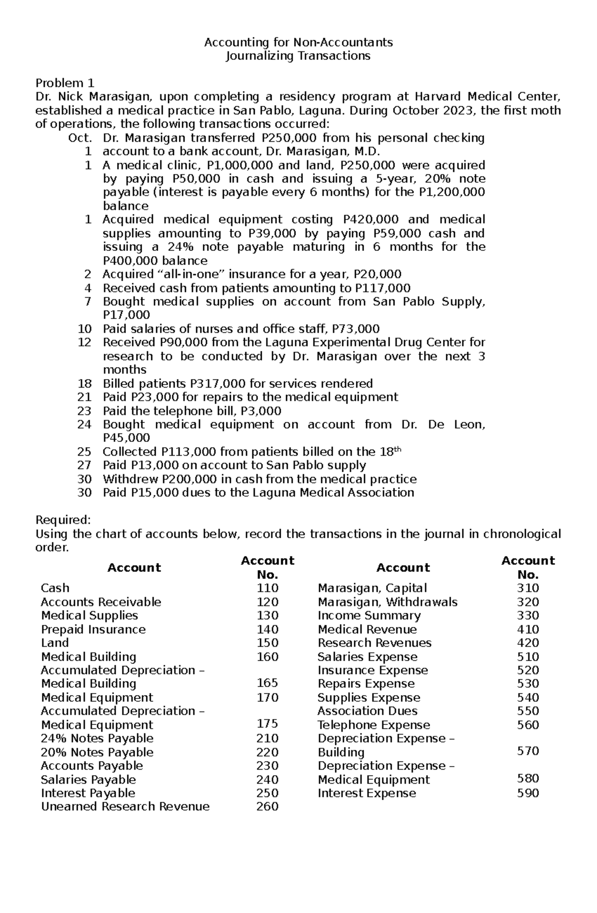Sample-Transactions - note - Accounting for Non-Accountants ...