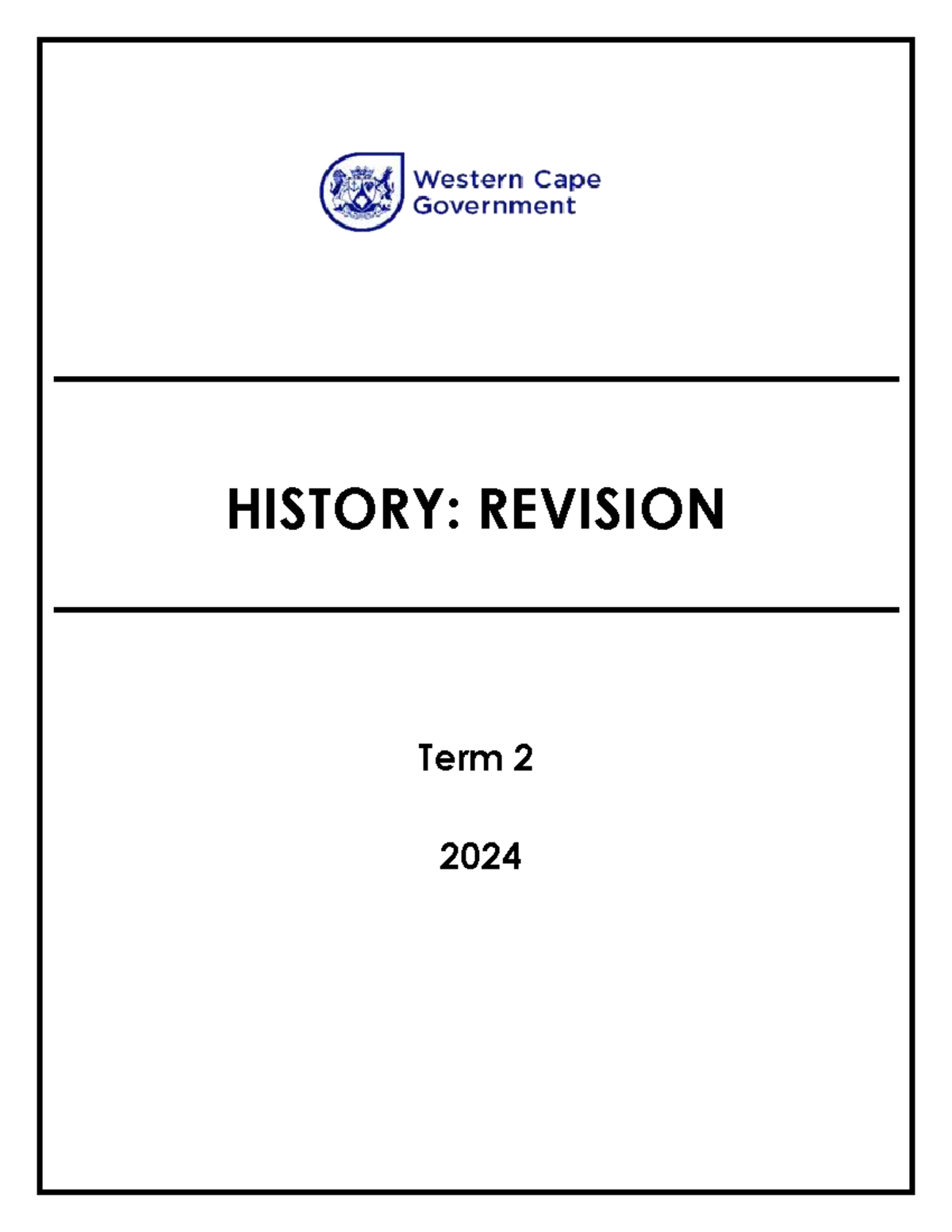 Grade 12 History Term 2 Revision Notes 2024: Cold War & Apartheid - Studocu