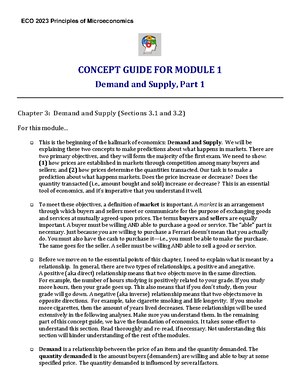 Concept Guide for Module 2: Demand and Supply Analysis (ECO 2023) - ECO ...