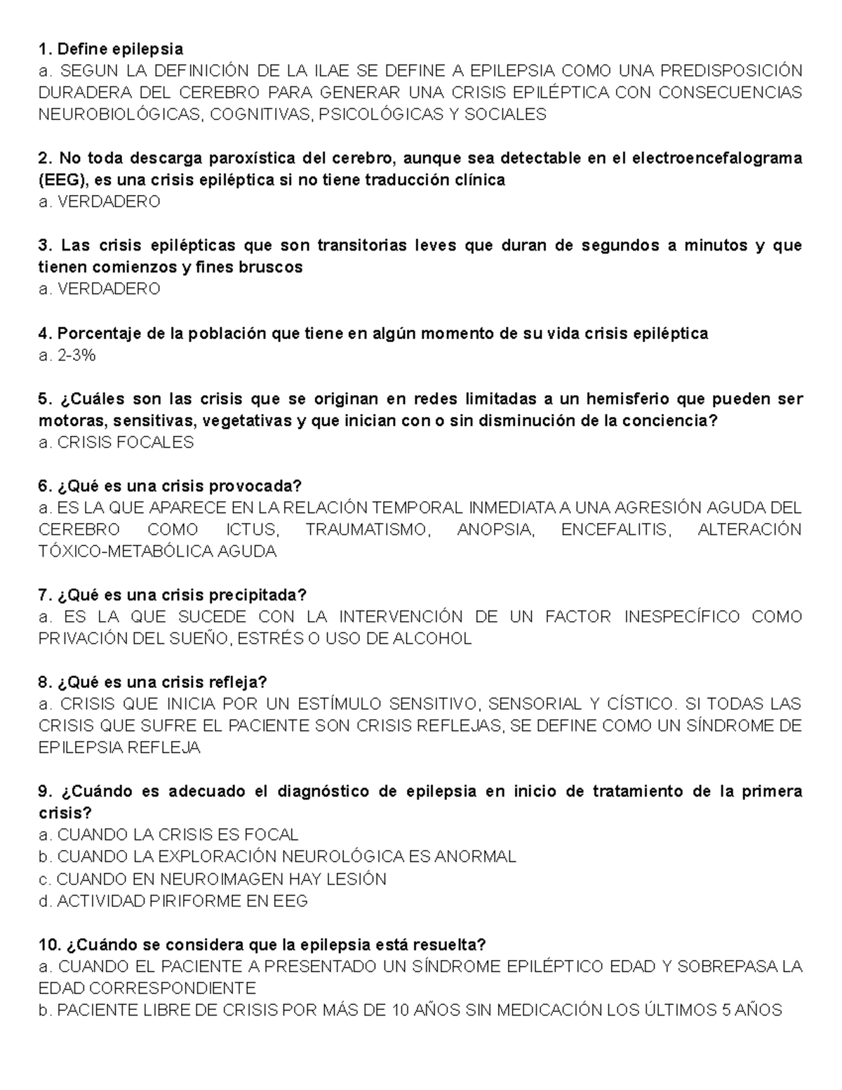 Parciales NEUROLOGÍA - Guías de Estudio y Crisis Epilépticas - Studocu