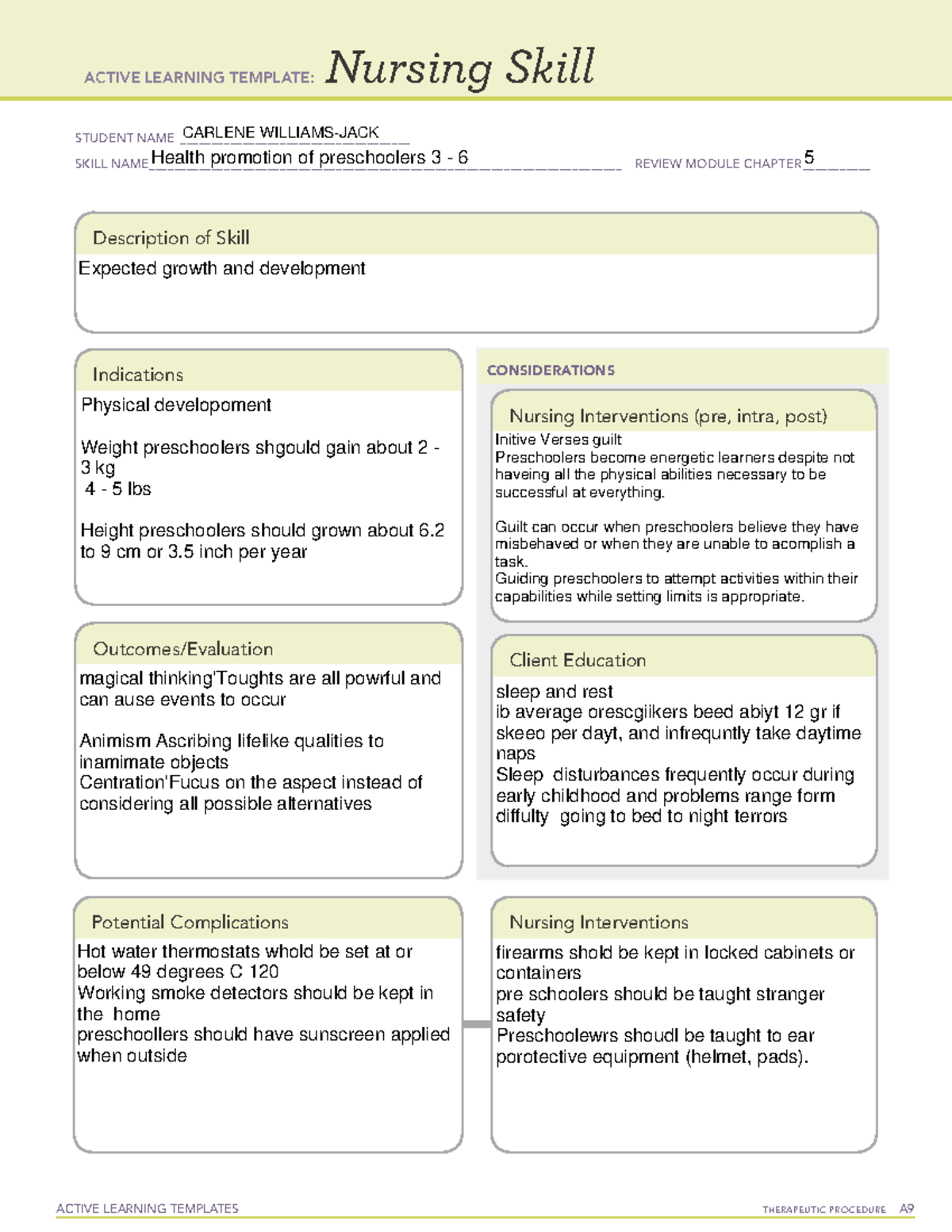 Active Learning Template for Nursing Skills: Health Promotion in ...
