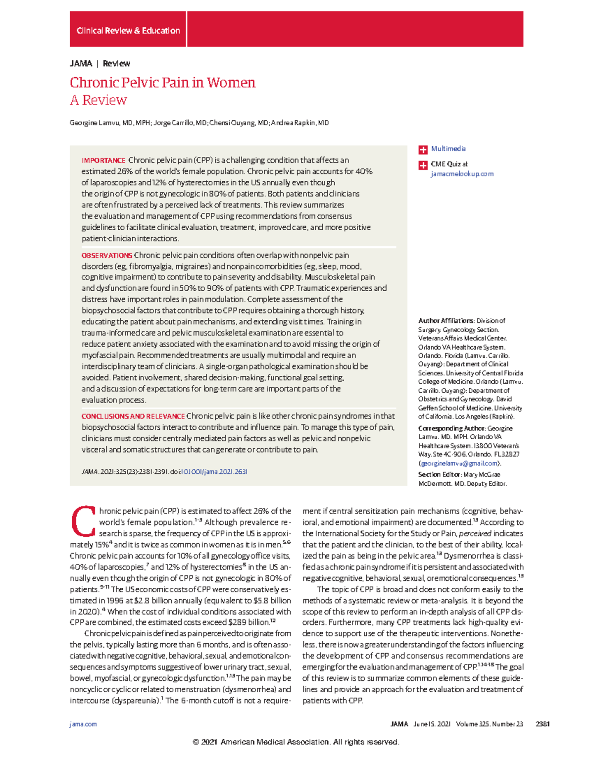 Ebsco-Full Text-28 01 2025 - Chronic Pelvic Pain in Women A Review ...