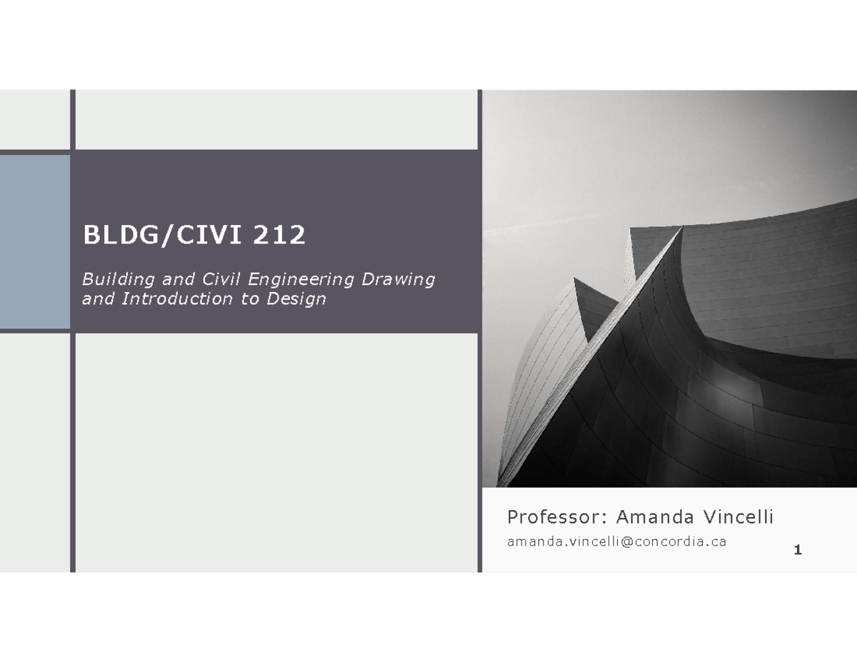 Lecture 1 - Introduction to Design - BLDG 212 & CIVI 212 - Studocu