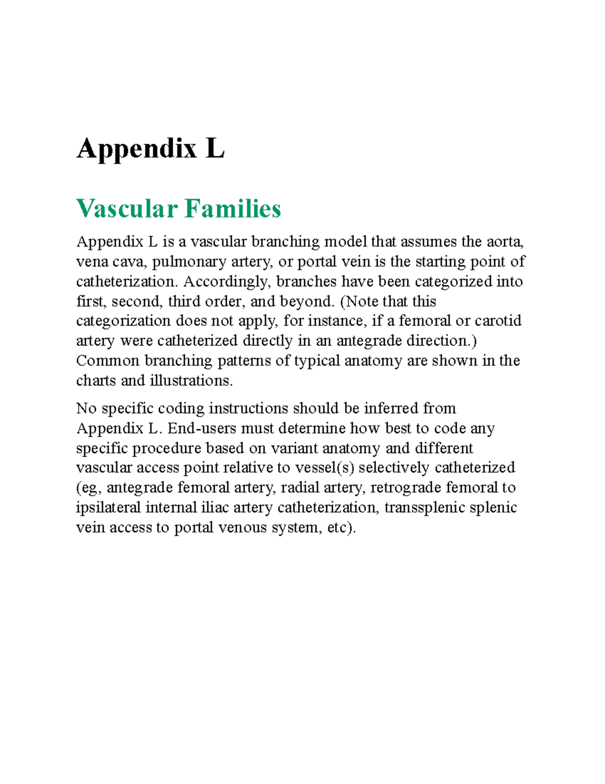 Appendix L: Vascular Branching Model and Coding Guidelines - Studocu