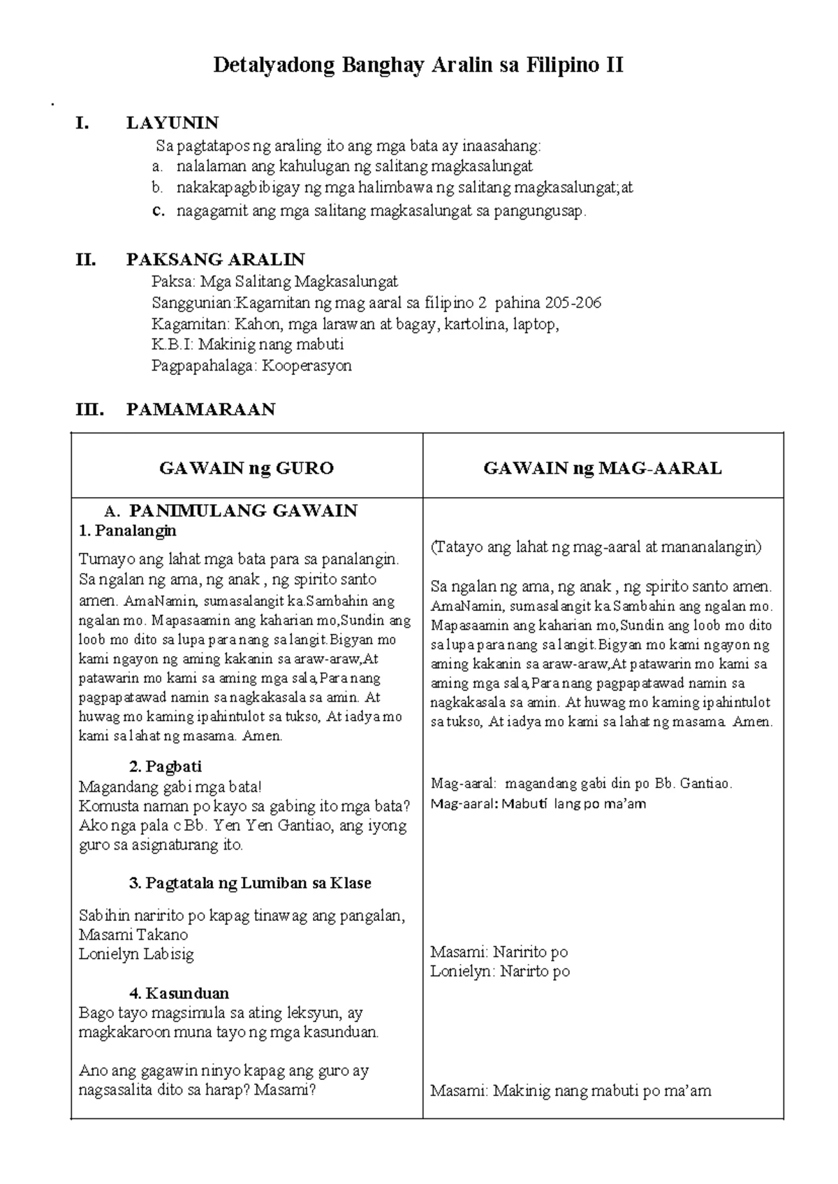 Masusing Banghay-aralin sa MAPEH (Health) para sa Grade 5 - Studocu