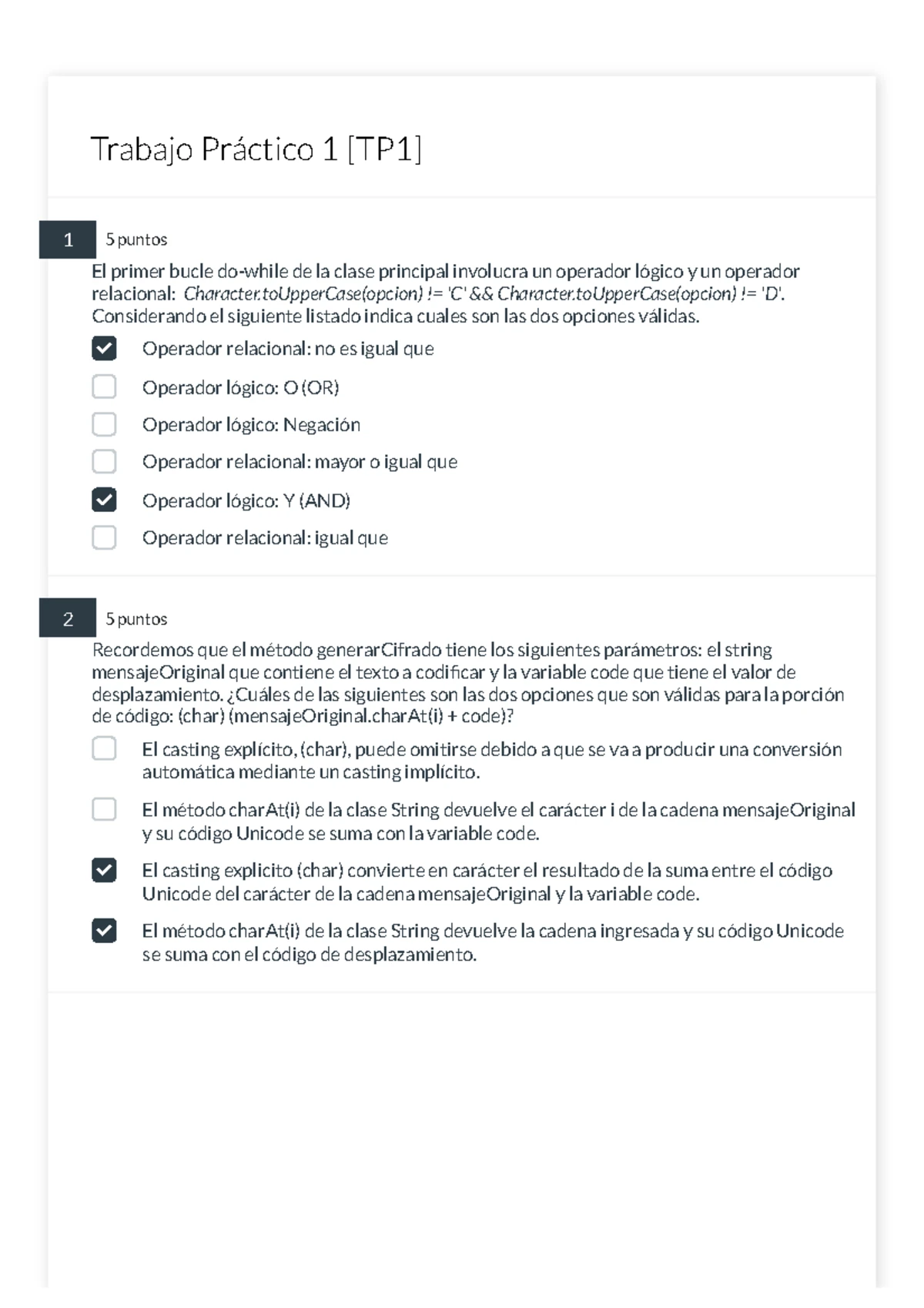 TP4 - Programación orientada a objetos: Informe de trabajo práctico 4 - Studocu
