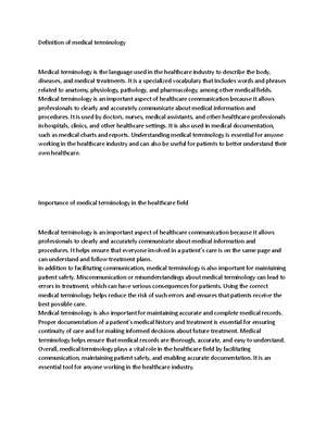 Chapter 1 - Medical Terminology – Chapter 1 Combining Forms Aden/o ...