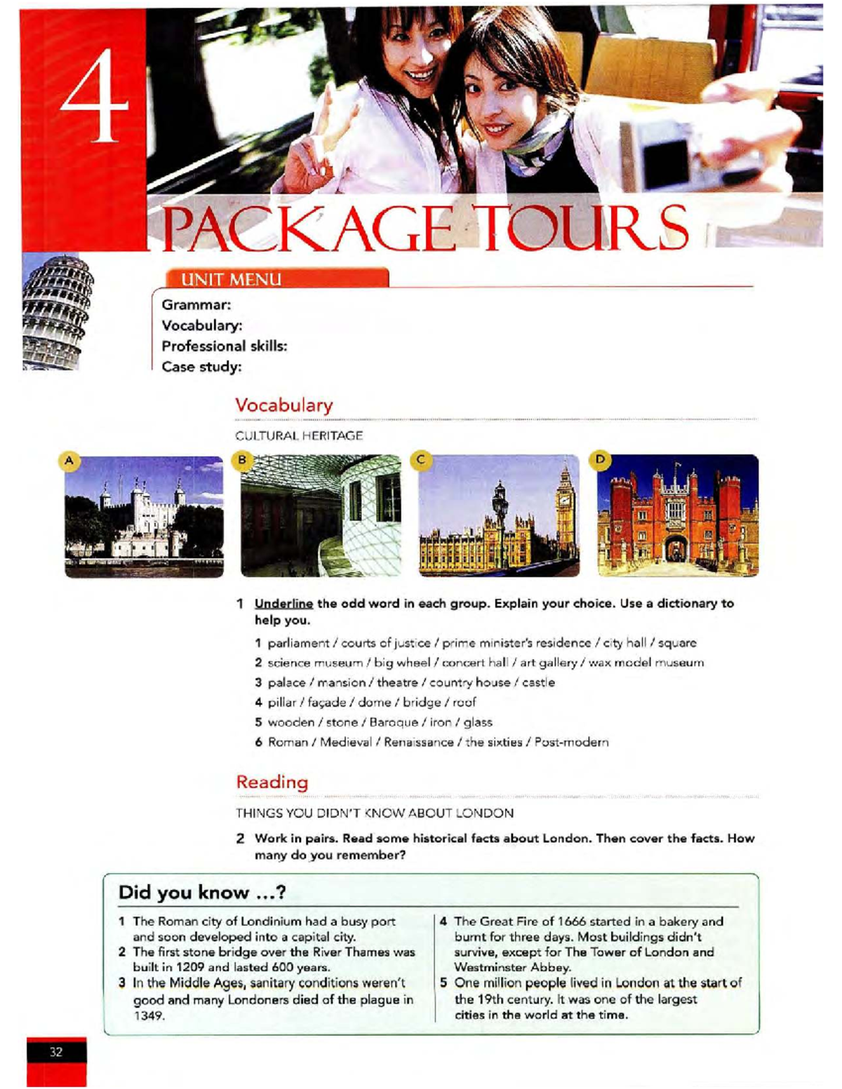 Unit 4 - Package Tours: Grammar, Vocabulary & Case Study Insights - Studocu
