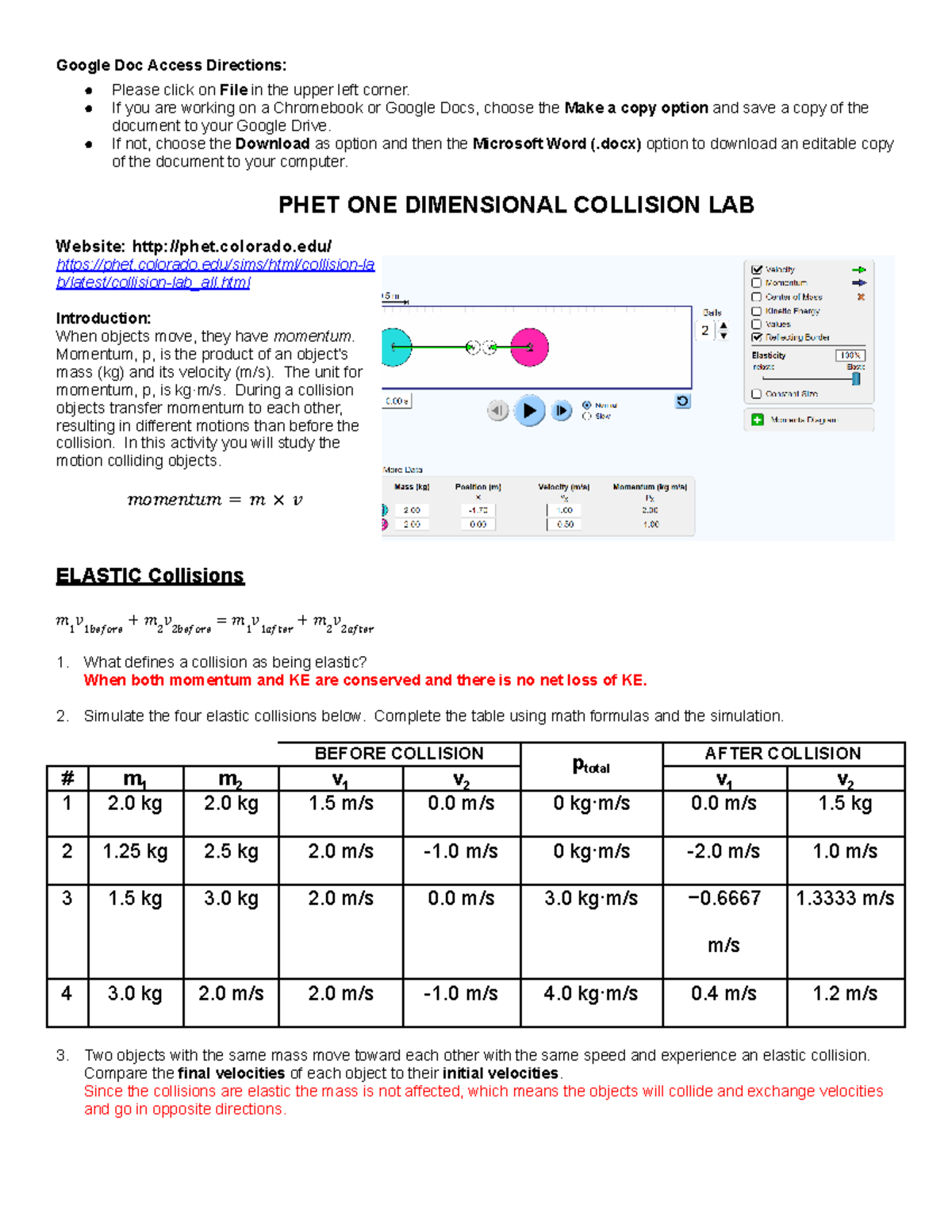 Module Seven Lesson Two Assignment One Ph ET Lab - Google Docs ...