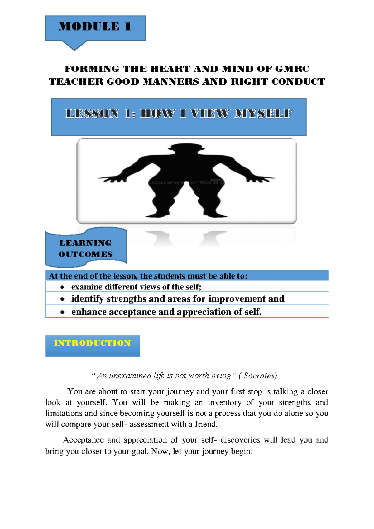 EED15 GMRC Module 1: Self-Discovery, Values & Institutional Influence ...