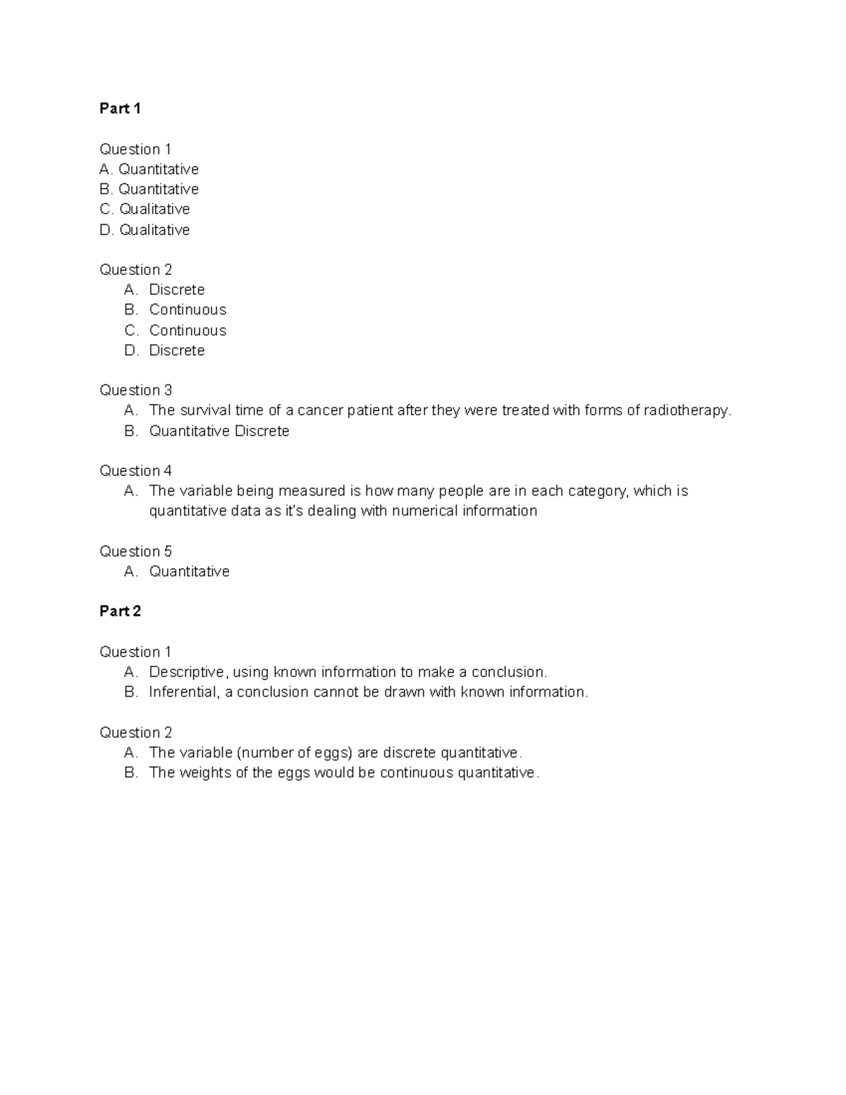 (AP Stat) Answers for 1 - 1.1.6: Quantitative & Qualitative Data ...