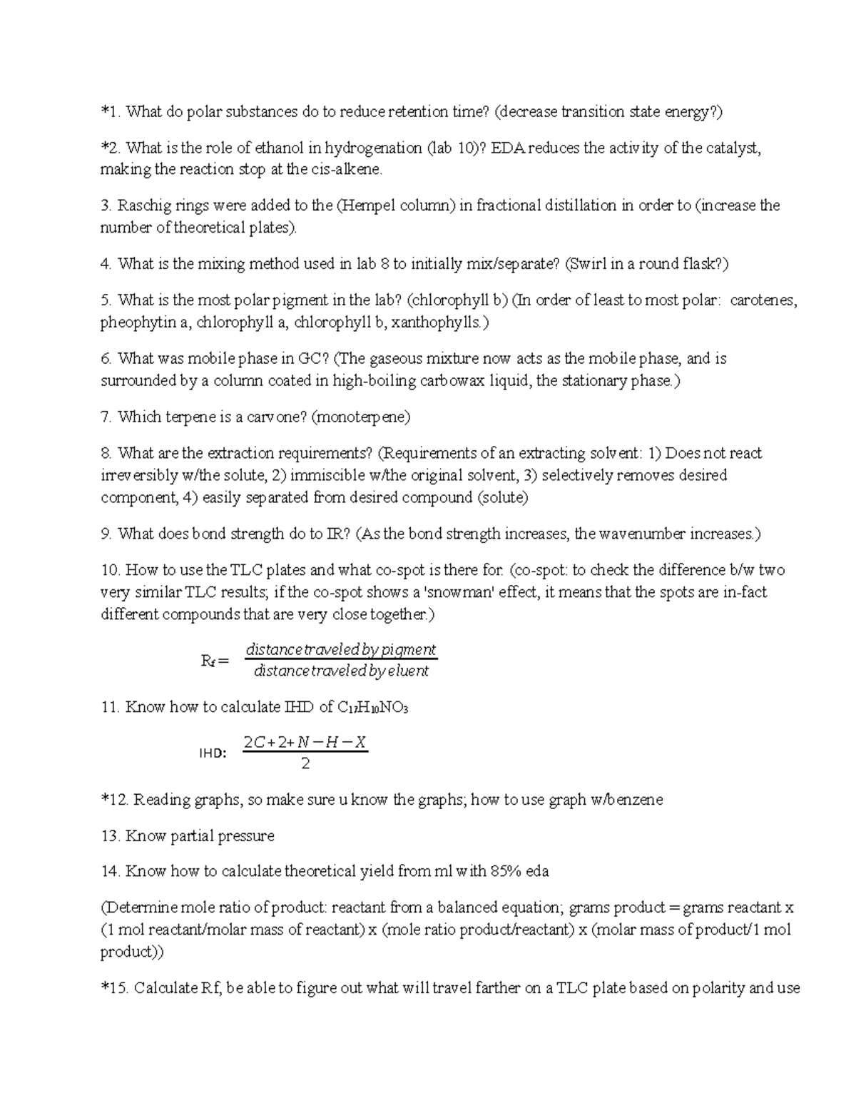 233 Final Fa12 - Lecture Notes on Polar Substances and Lab Techniques ...