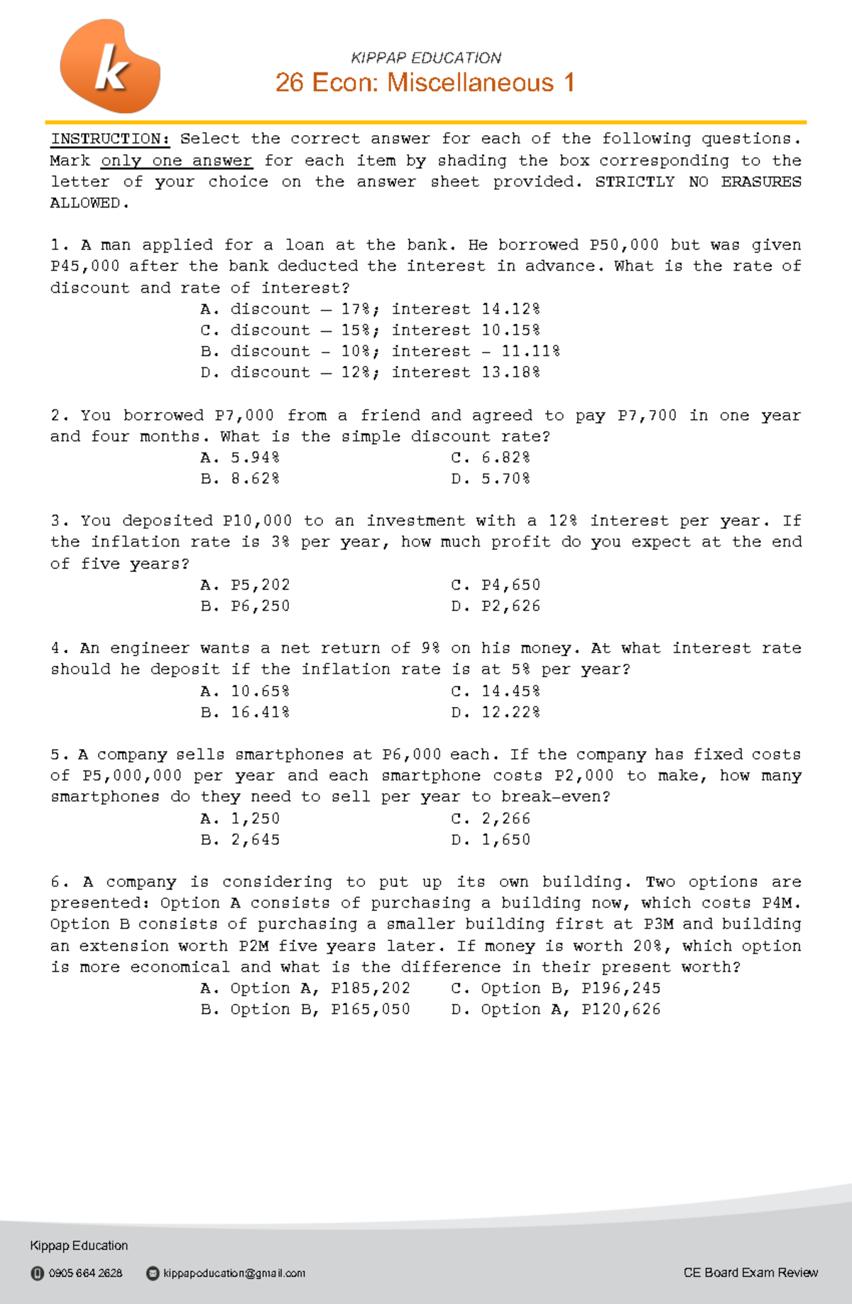Kippap-Handout-MSTE (26 Econ - Miscellaneous 1) - KIPPAP EDUCATION 26 ...