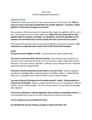 Computer Packages Exam Instructions & Question Breakdown - Studocu