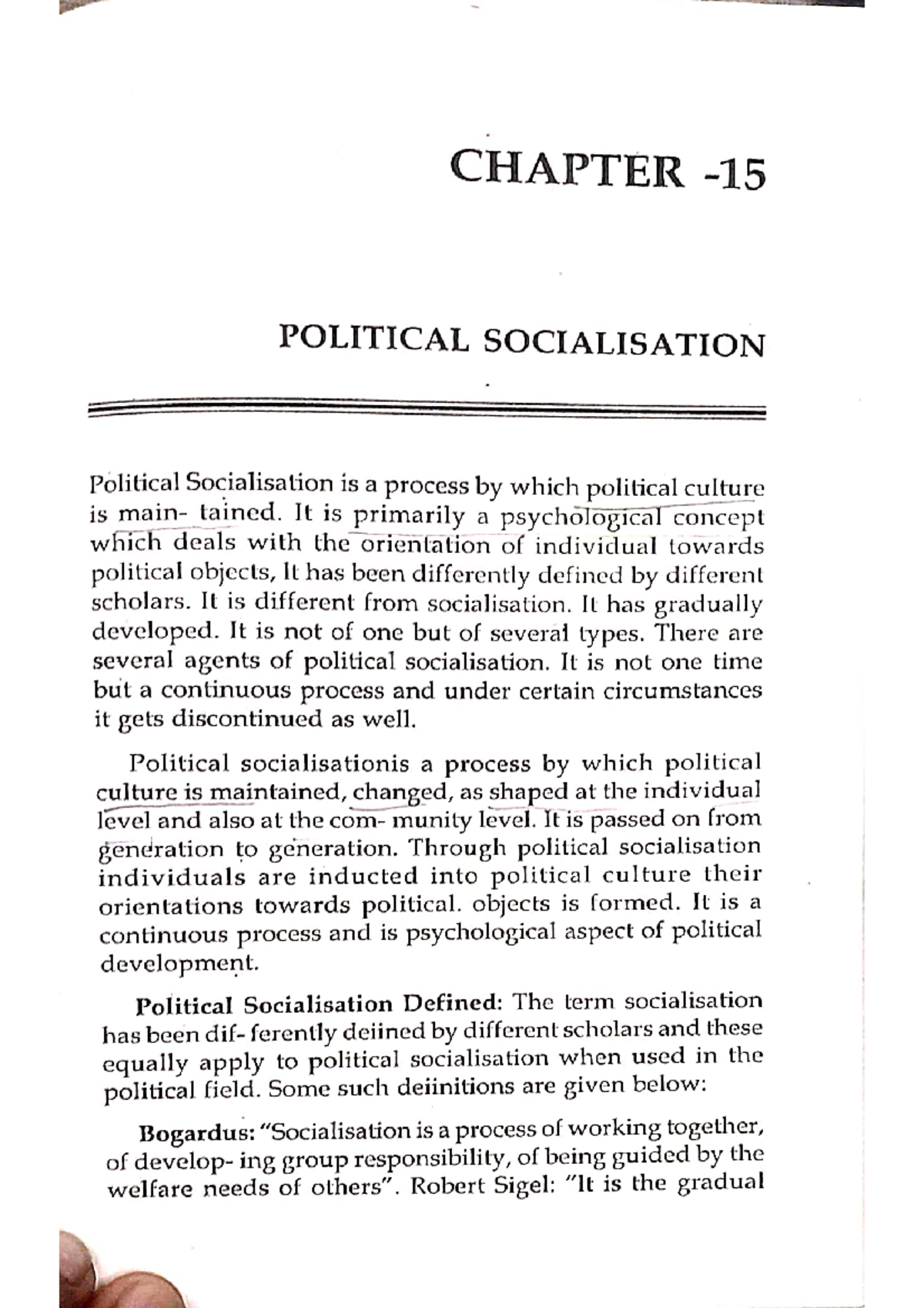 CHAPTER: POLITICAL SOCIALISATION - Understanding the Process and Its ...