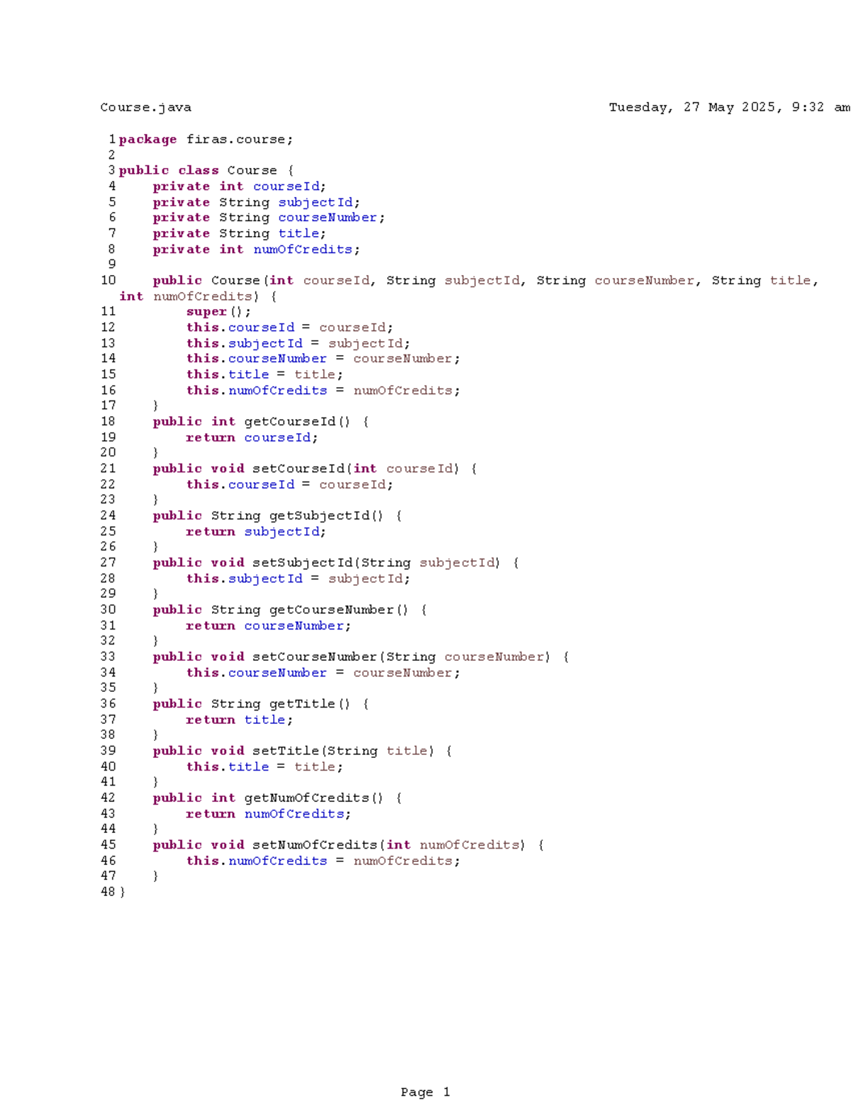 Lab Tutorial (JDBC-Create) for Course Management System - Studocu