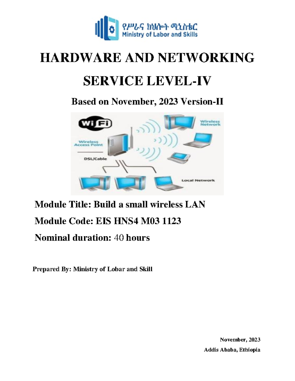 EIS HNS4 M03 1123 - Module on Building a Small Wireless LAN - Studocu