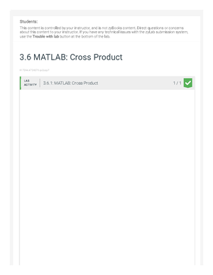 [Solved] 62 MATLAB Eigenvalues and Eigenvectors LAB ACTIVITY 621 MATLAB ...