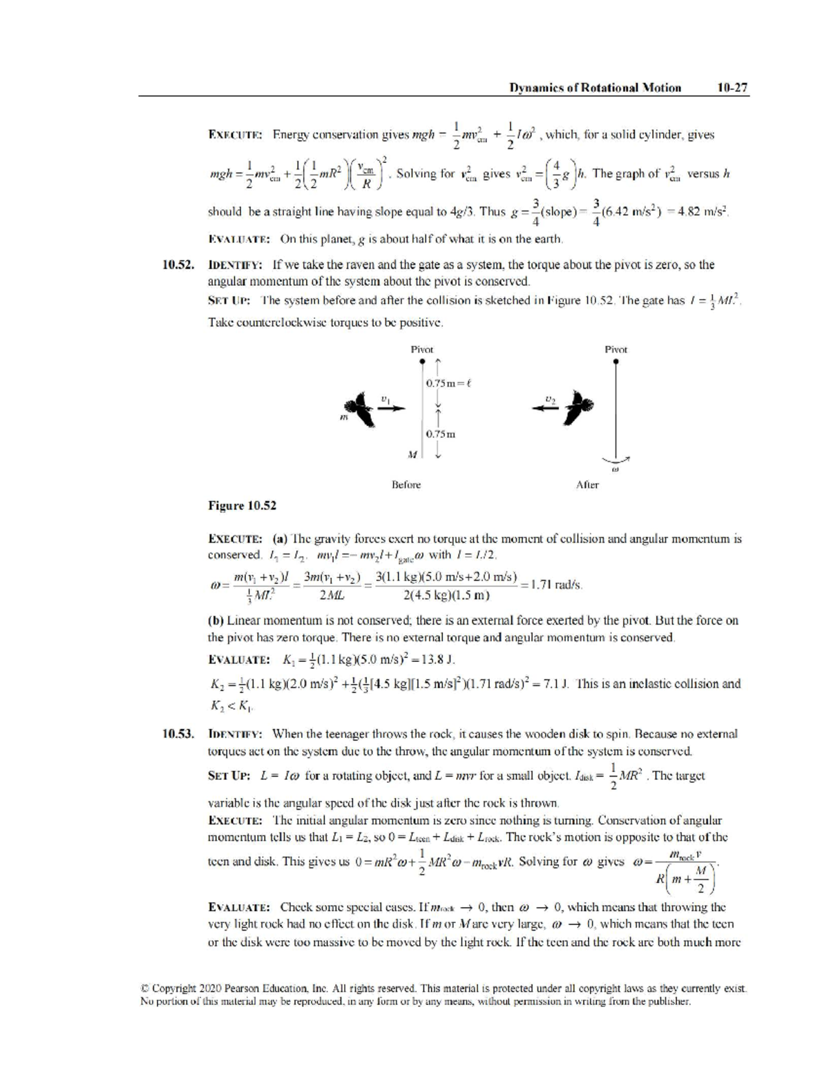 Dynamics of Rotational Motion: Energy Conservation & Angular Momentum (PHYS 101) - Studocu