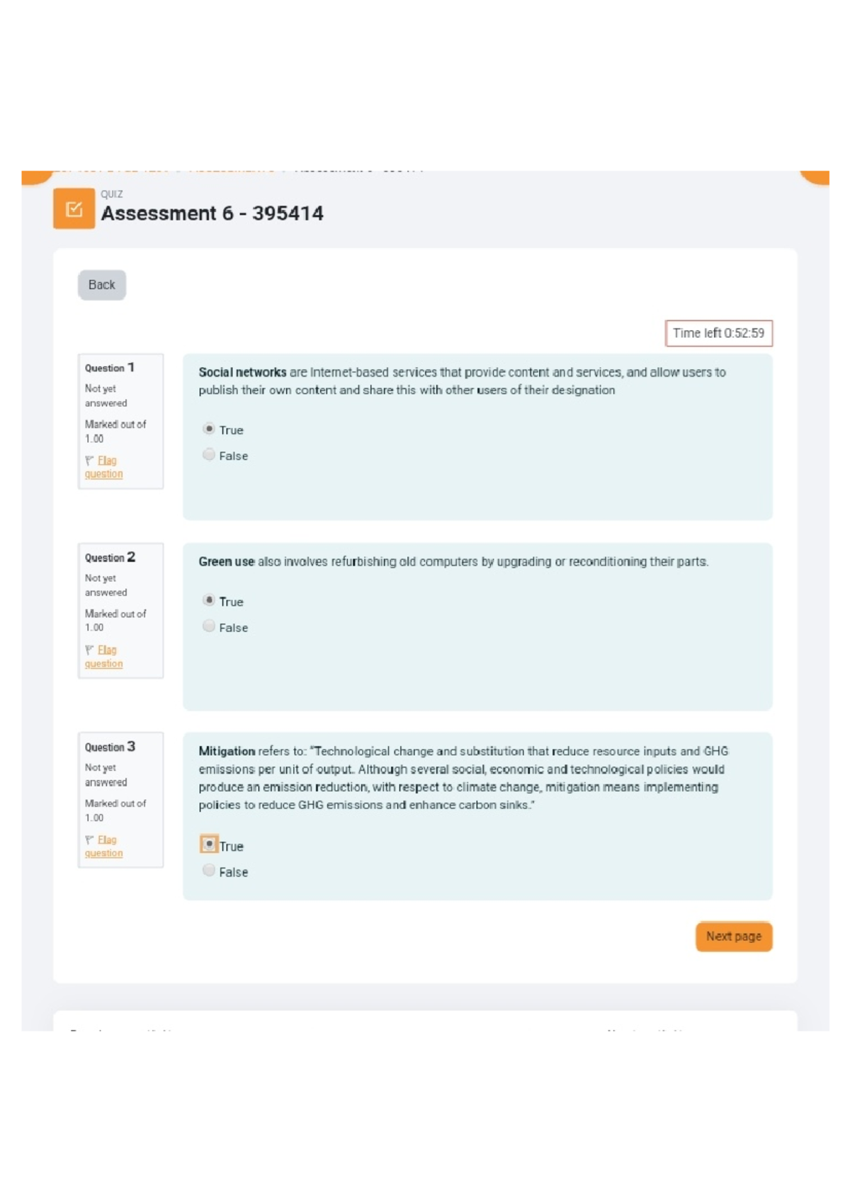 EUP1501 Quiz Assessment 6: Environmental Impact and Social Media - Studocu