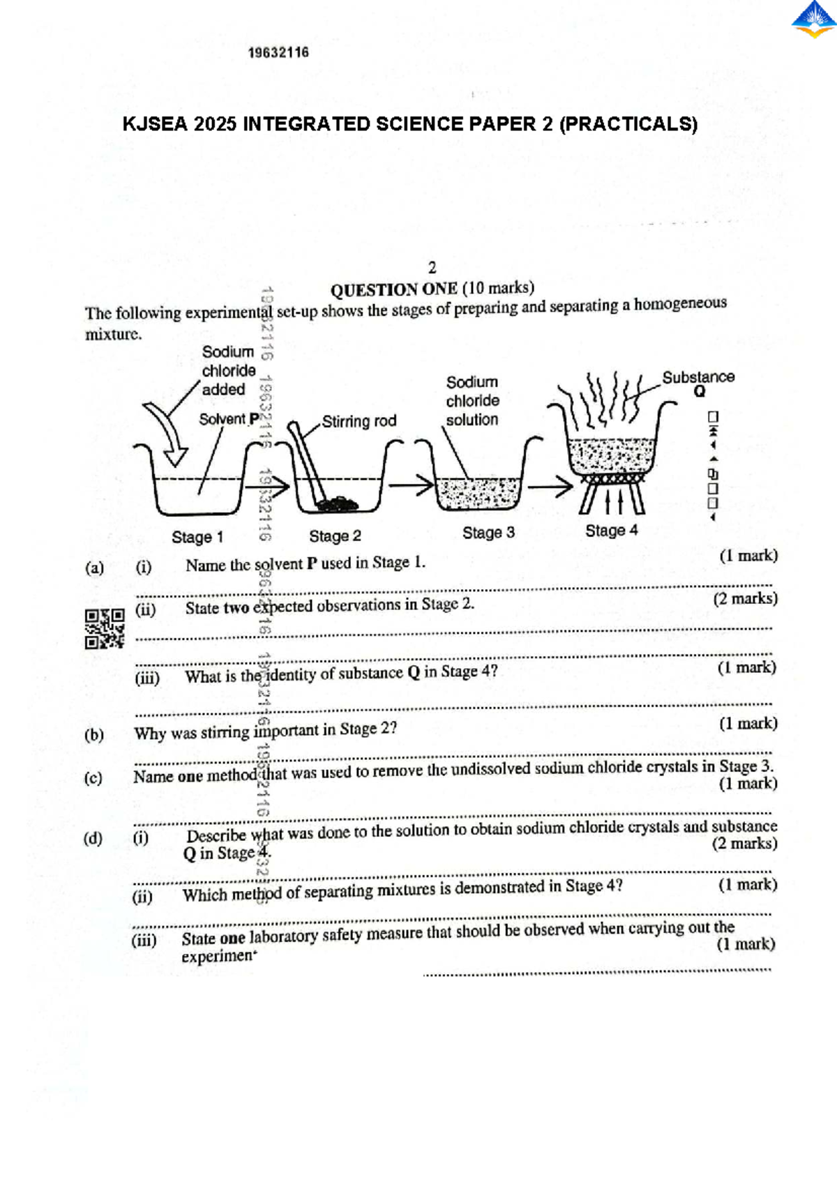 INT SCI 19632116 KJSEA 2025 PAPER 2 (PRACTICALS) - Summary Notes - Studocu