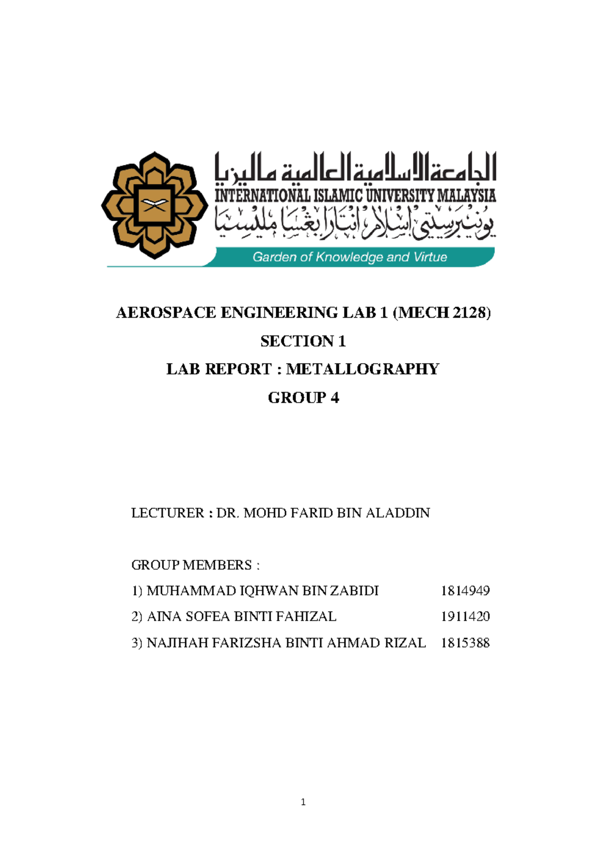 Metallography Lab Report: Jominy Test Analysis (MECH 2128) - Studocu