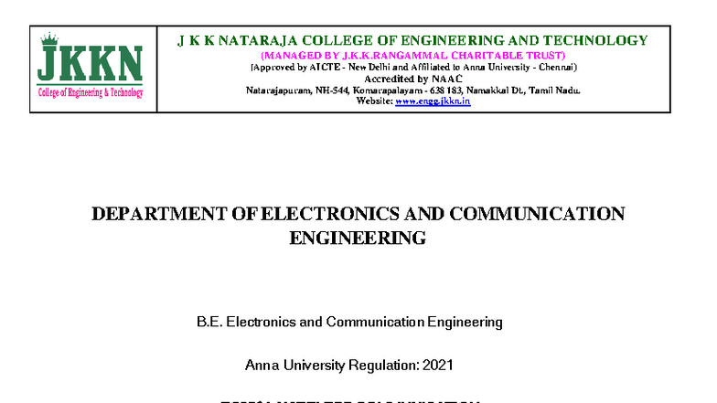 EC3501 Communication - Question Bank on Modulation Techniques and ...