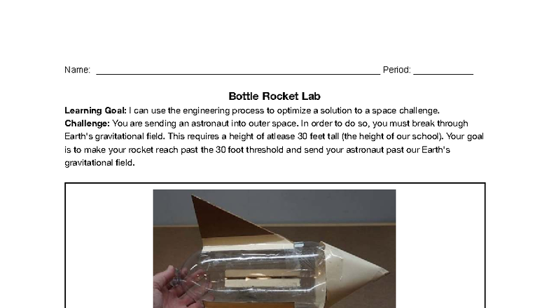 Bottle Rocket Lab - Optimizing Space Challenge (DFGFD) - Studocu