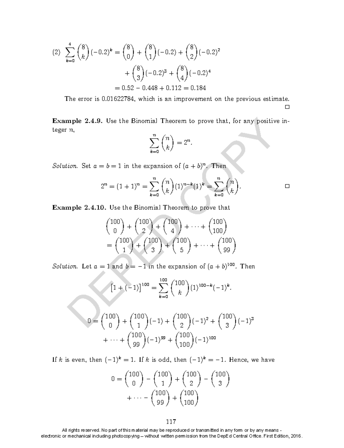 SHS-Precalculus-LM (1) - Binomial Theorem & Angle Measures - Studocu