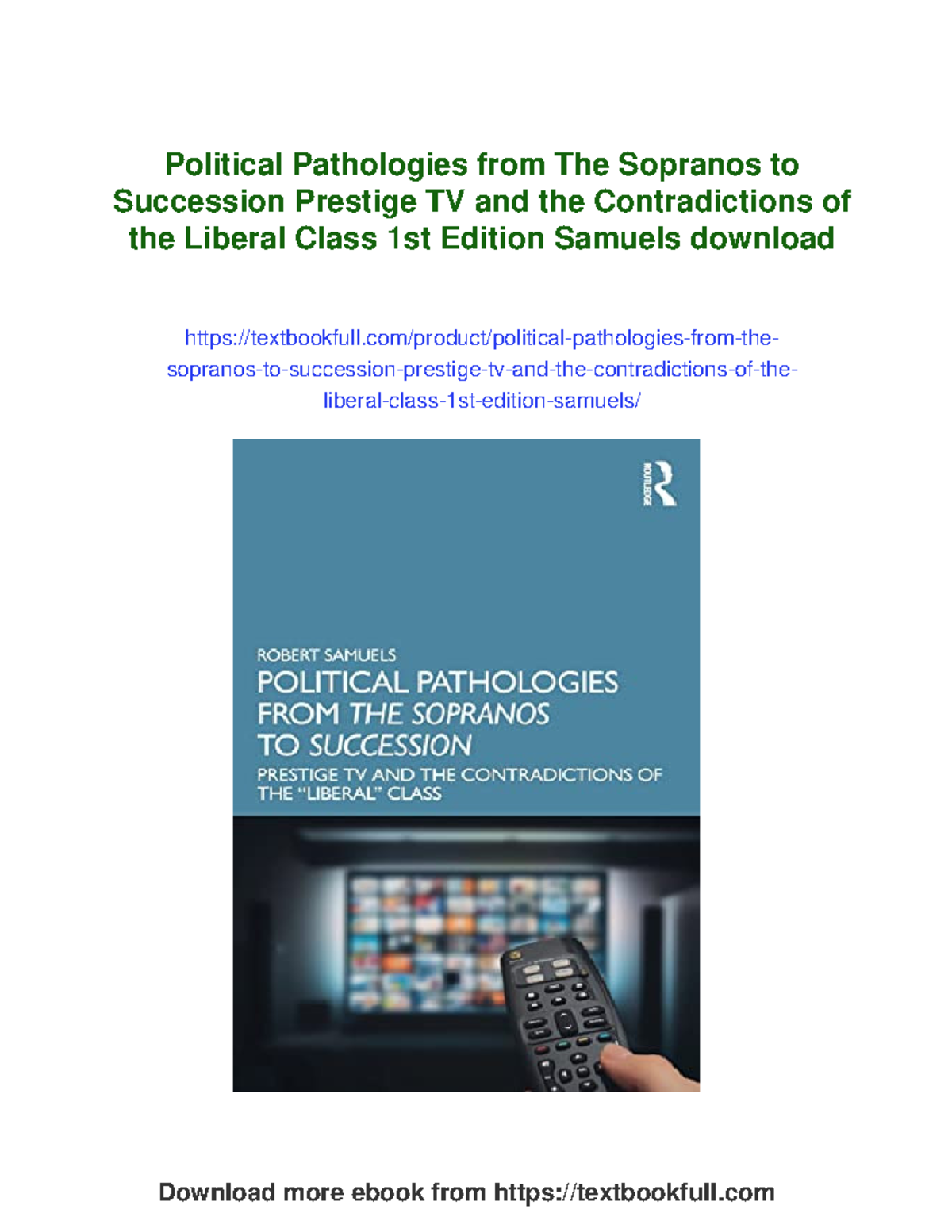 Political Pathologies in Prestige TV: Class Contradictions & Liberalism ...
