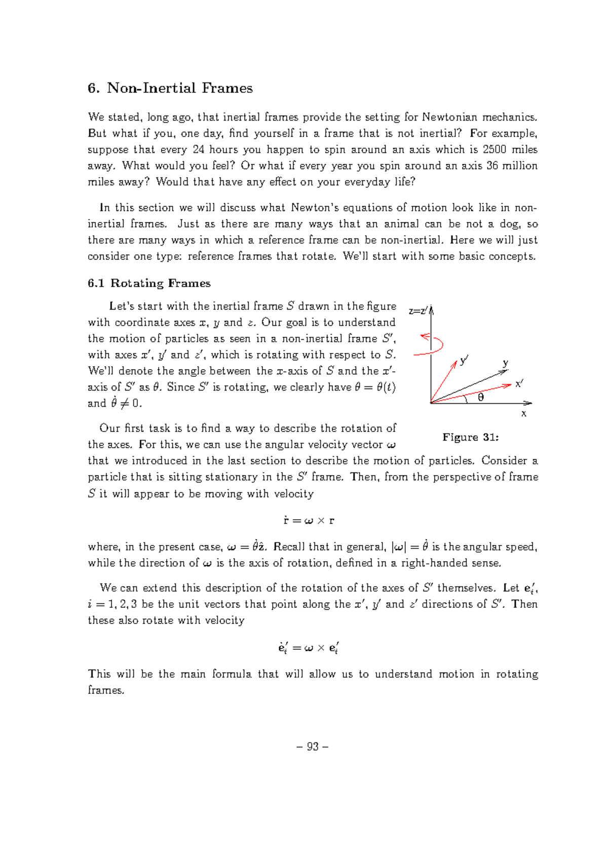 Dynamics and Relativity 2012-2013 Lecture 6 - Non-inertial Frames - 6 ...