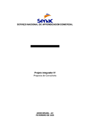 Projeto Integrador 4 Módulo D - APROVADO - SENAC ELAYNE SANTOS DA ROCHA PROJETO INTEGRADOR 4 ...