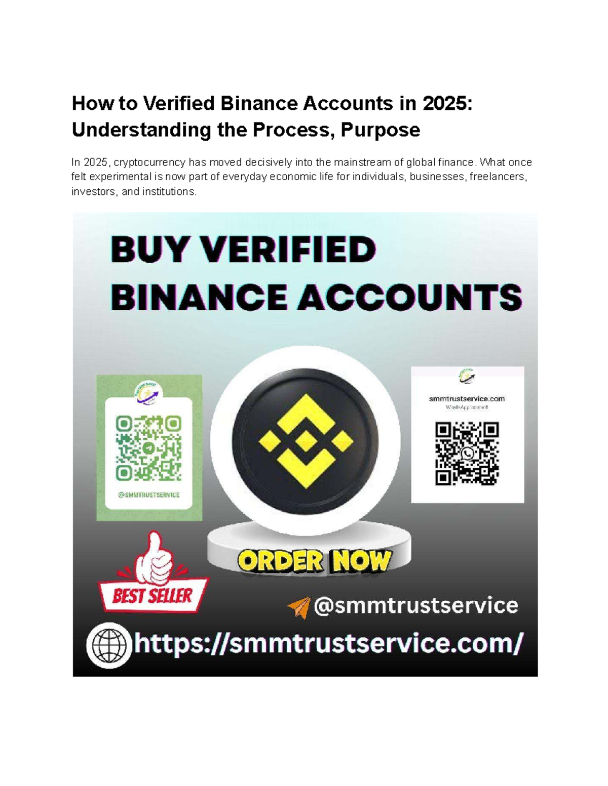 A Comprehensive Guide to Purchasing Verified Binance Accounts in 2026 ...