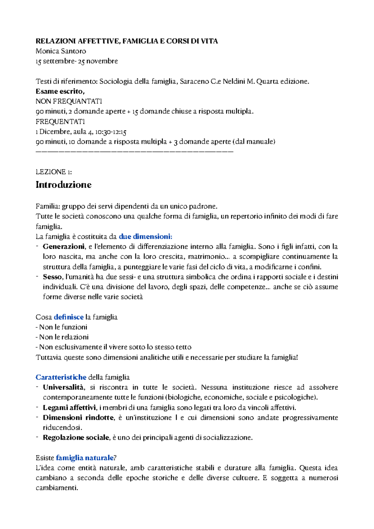 Sociologia della Famiglia: Relazioni Affettive e Corsi di Vita ...