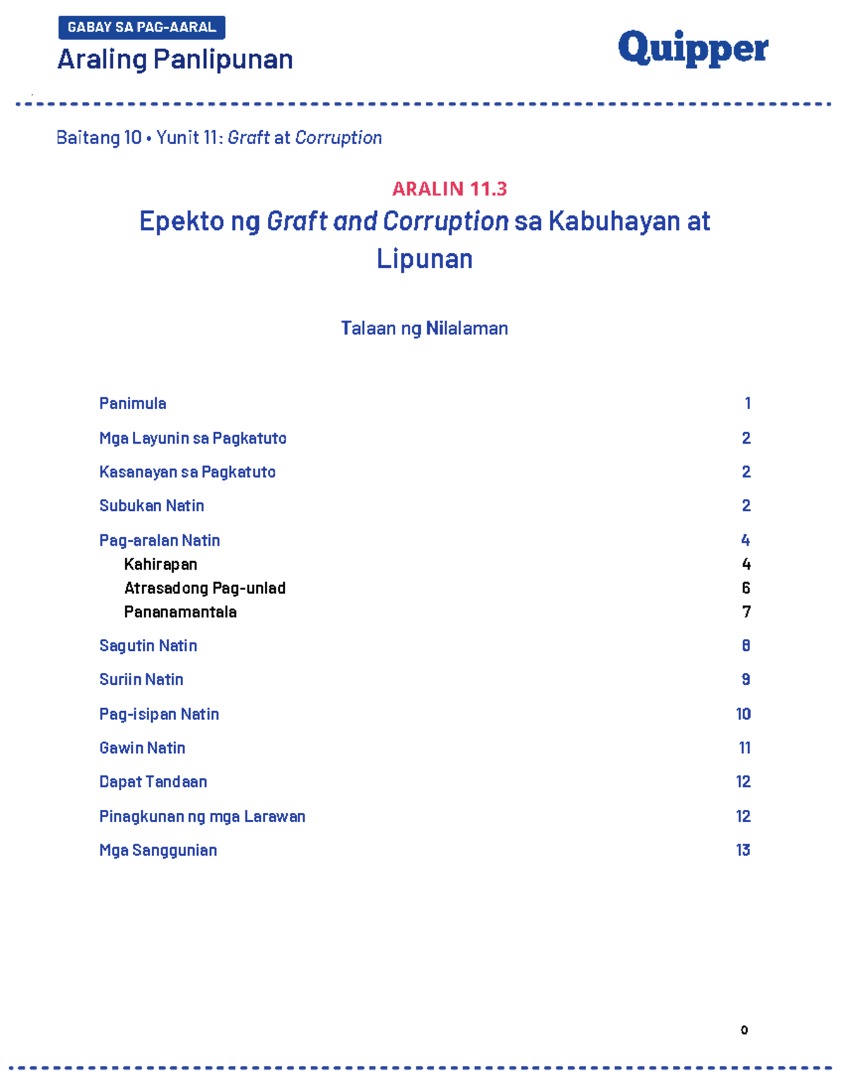 ME AP 10 Q2 1103 Epekto ng Graft and Corruption sa Kabuhayan at Lipunan SG - Epekto ng Graft and ...