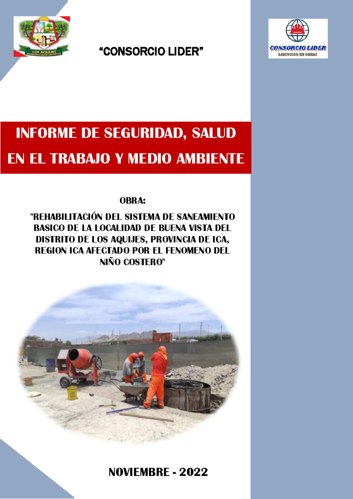 Informe Mensual de Seguridad y Salud en el Trabajo - Nov 2022 - Studocu