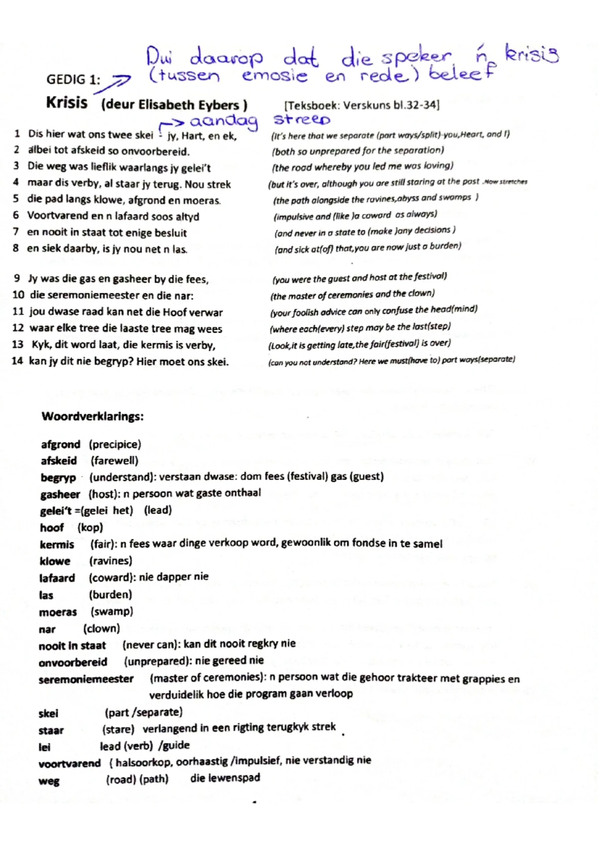 Pad na jou hart: 'n Analise van die Intrige en Vertelling - Studocu