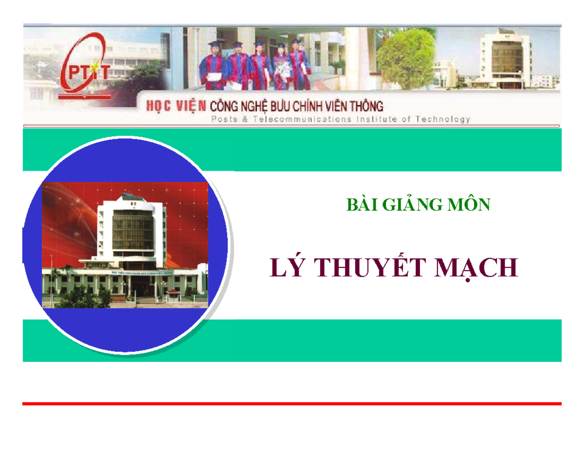 LTM C1 2 - Bài Giảng Lý Thuyết Mạch Tuần 1 - Studocu
