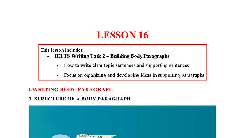 UEB Stage 3: Lesson 16 - IELTS Writing Task 2 Body Paragraphs Guide ...