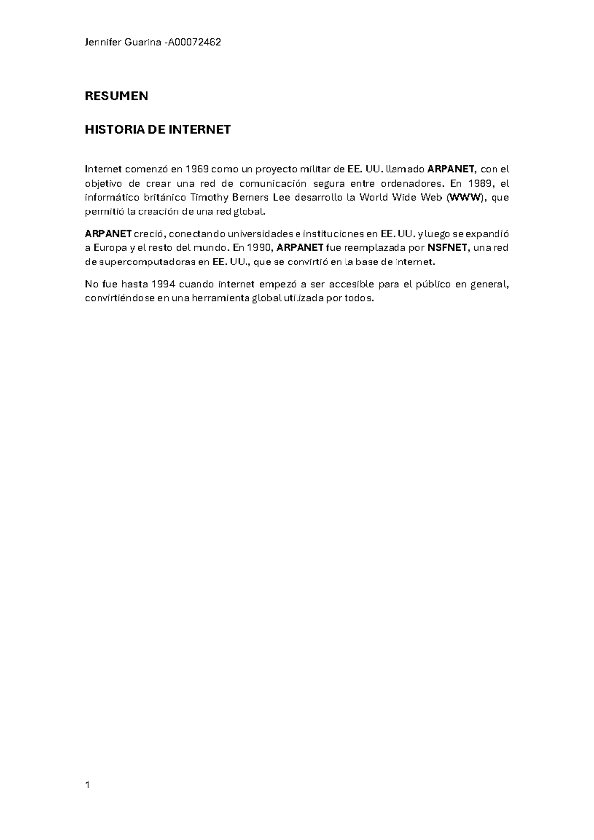Jenn Guary Unidad 4. Actividad 1 - Jennifer Guarina - A 00072462 1 ...