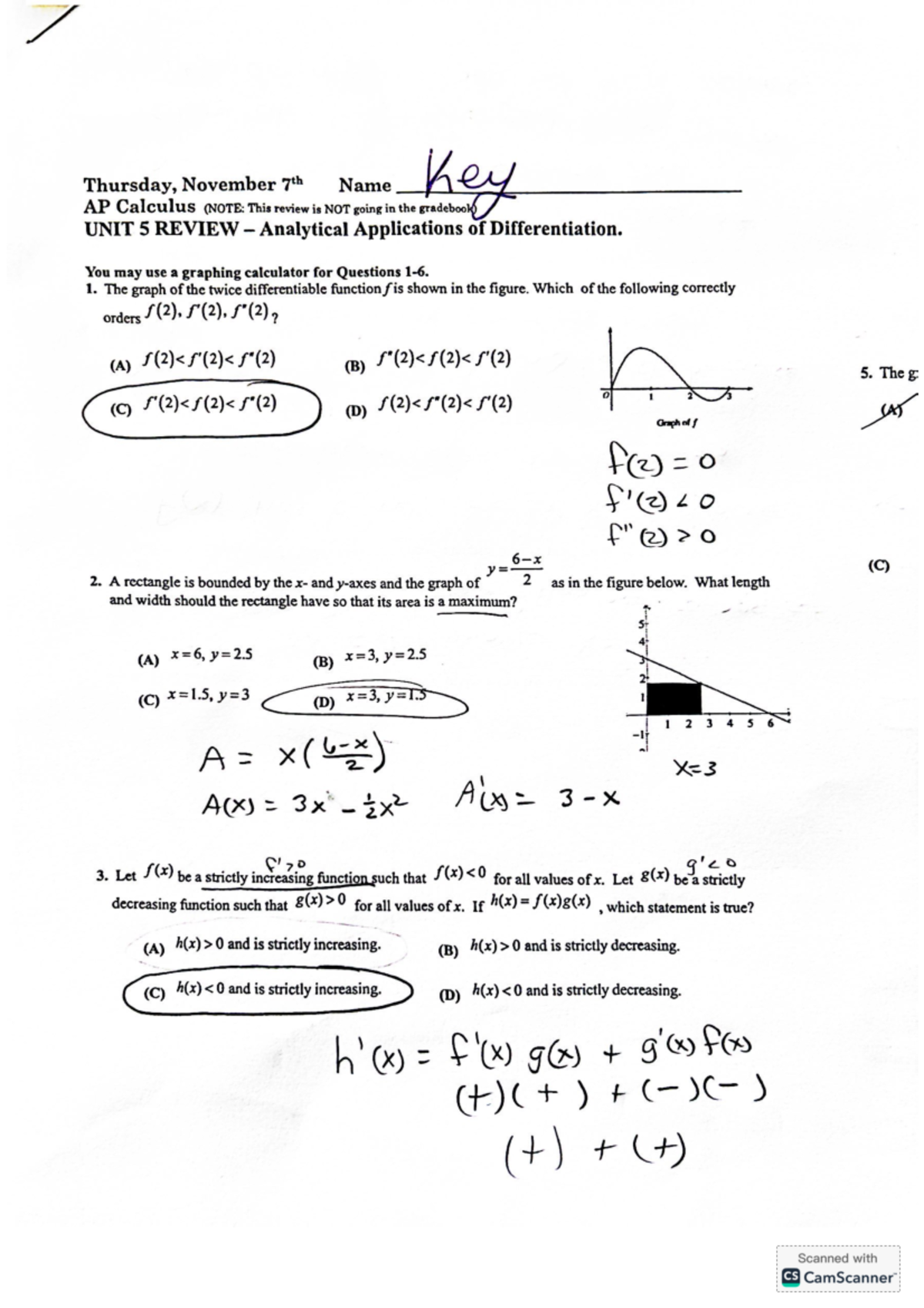 Chapter 5 Review Guide - AP Calculus BC - Studocu