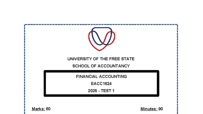 EACC1624 Financial Accounting Test 1 - 2025 (Final) - Studocu