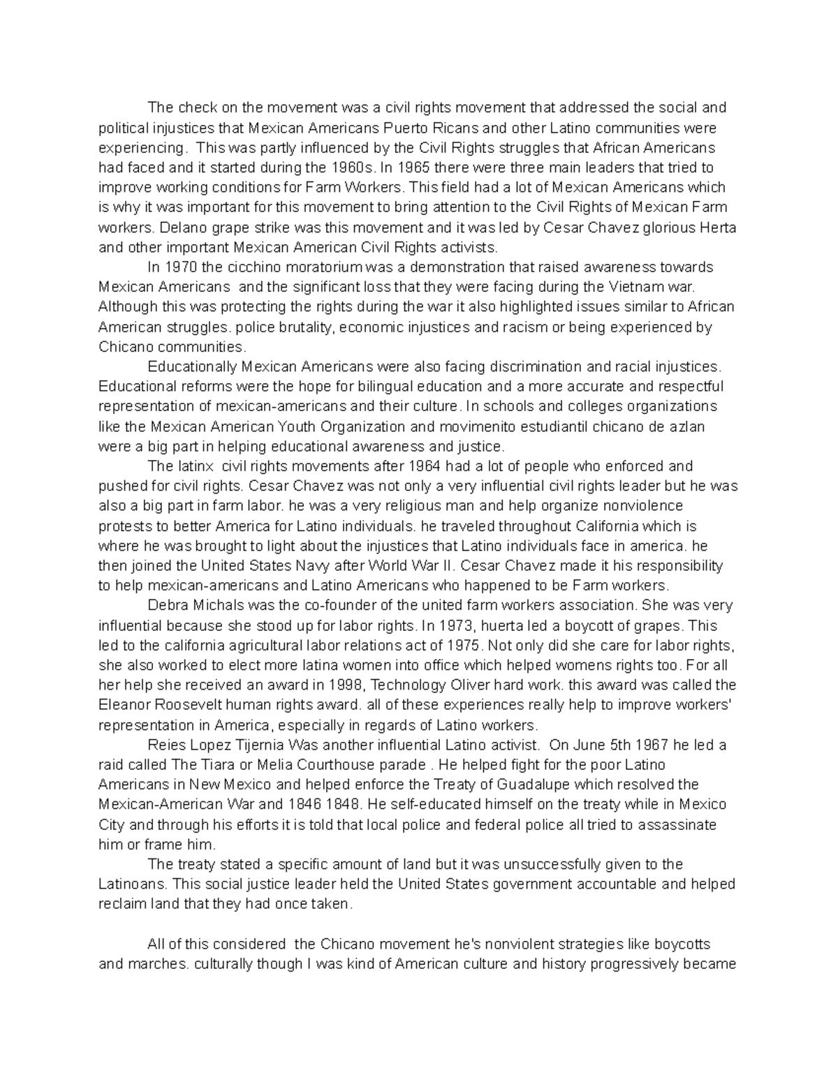 Women rights essay - The check on the movement was a civil rights ...