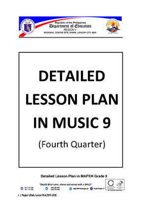 DLP format - this is example of DETAILED LESSON PLAN - I. OBJECTIVES A ...