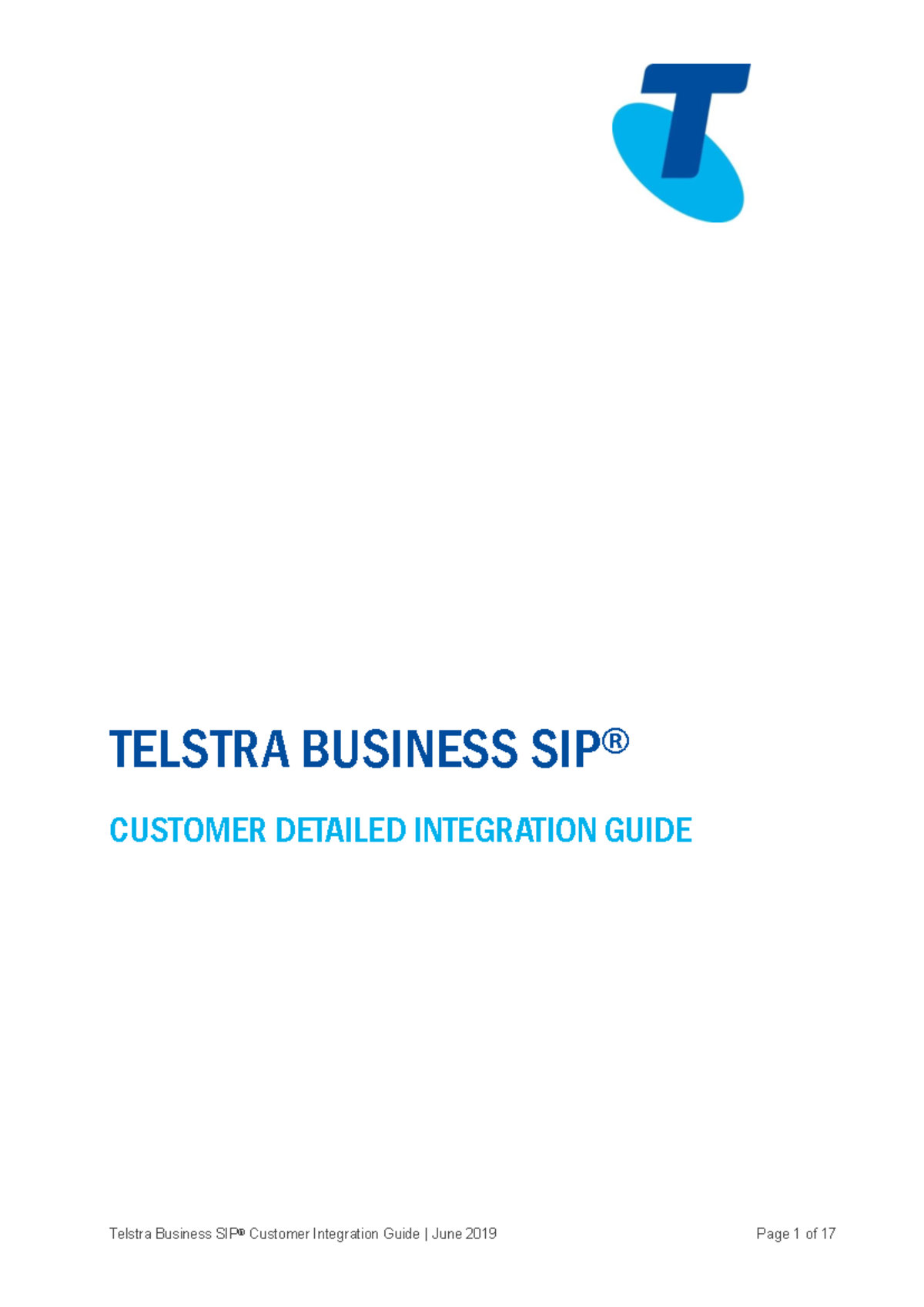 Telstra Business SIP Integration Guide: Detailed Customer Instructions ...