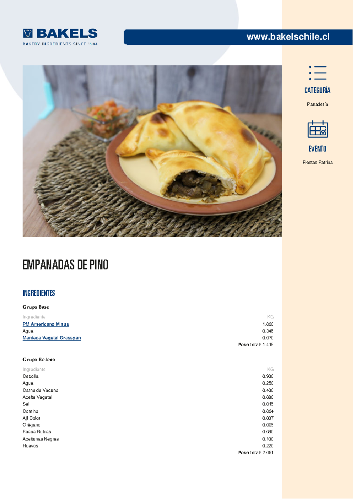 Receta de Empanadas de Pino para Fiestas Patrias - Studocu