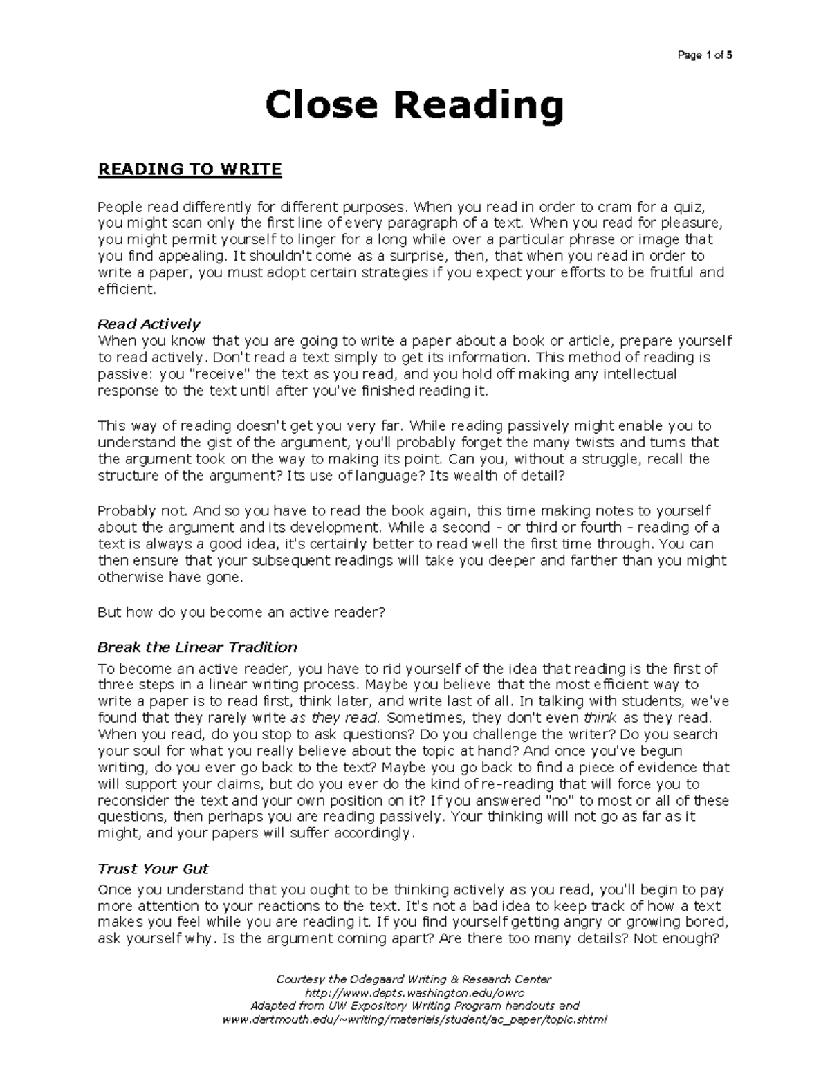 Close Reading Strategies - AP English Lit & Comp Guide - Studocu